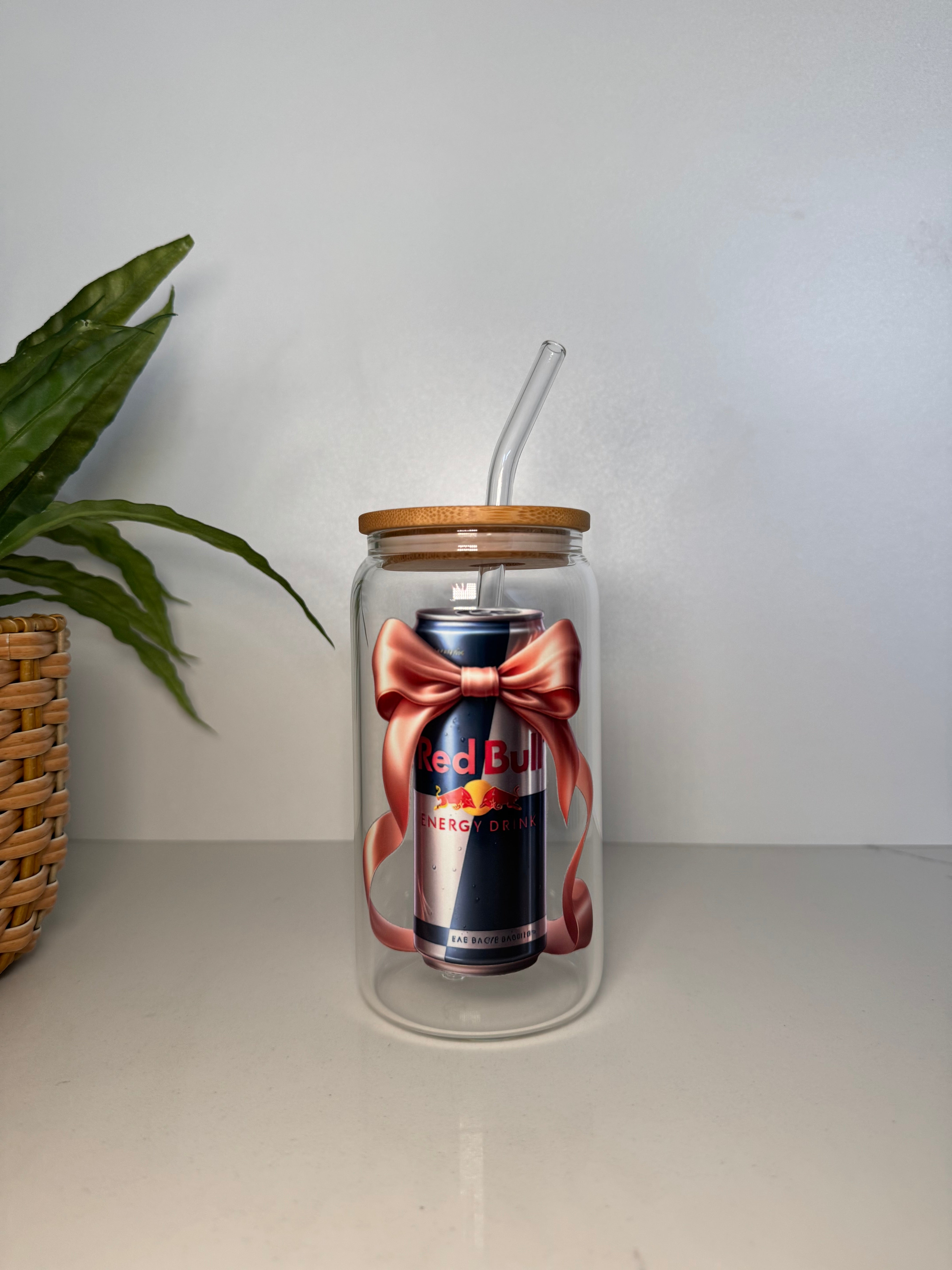 Red Bull Glass Tumbler – Emerald Rose